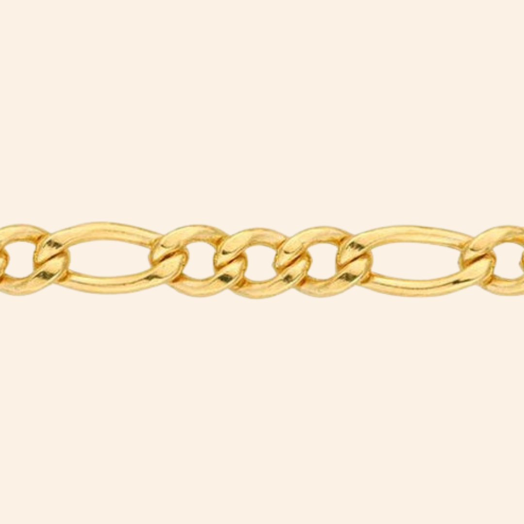 Base XL Figaro Gold Chain – Ocean Creations