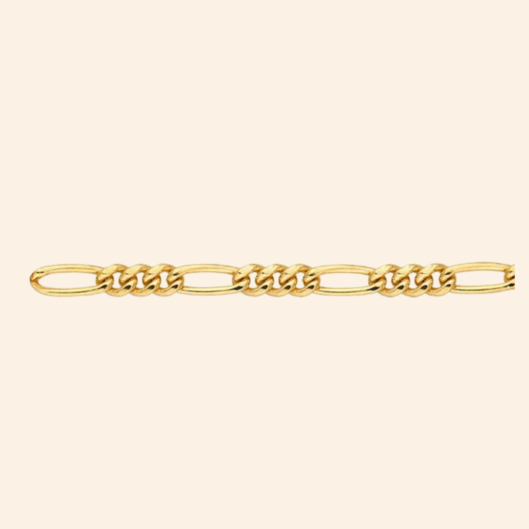Base Midi Figaro Gold Chain – Ocean Creations