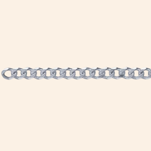 Base Silver Curb Chain – Ocean Creations