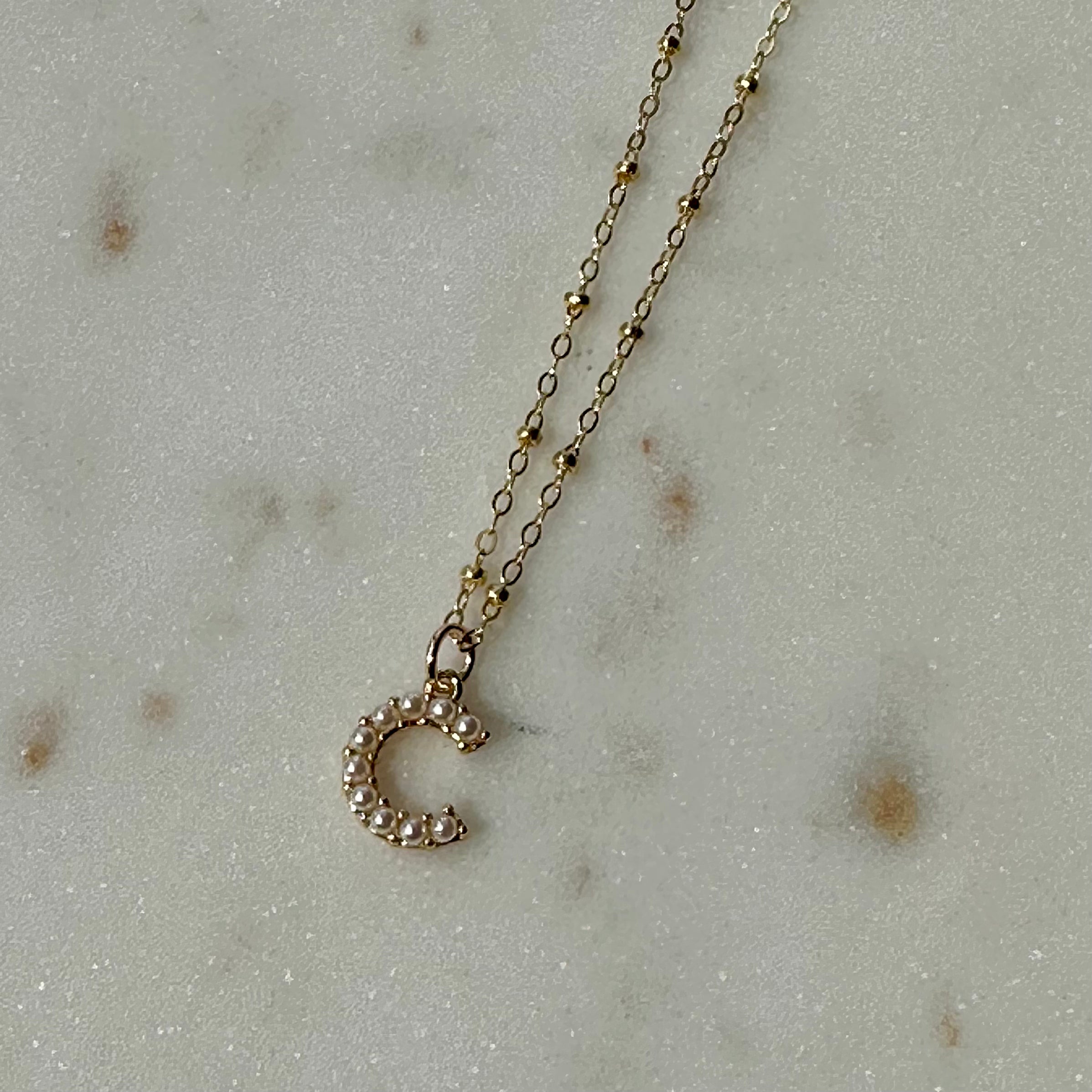 Pearl Initial Necklace – Ocean Creations